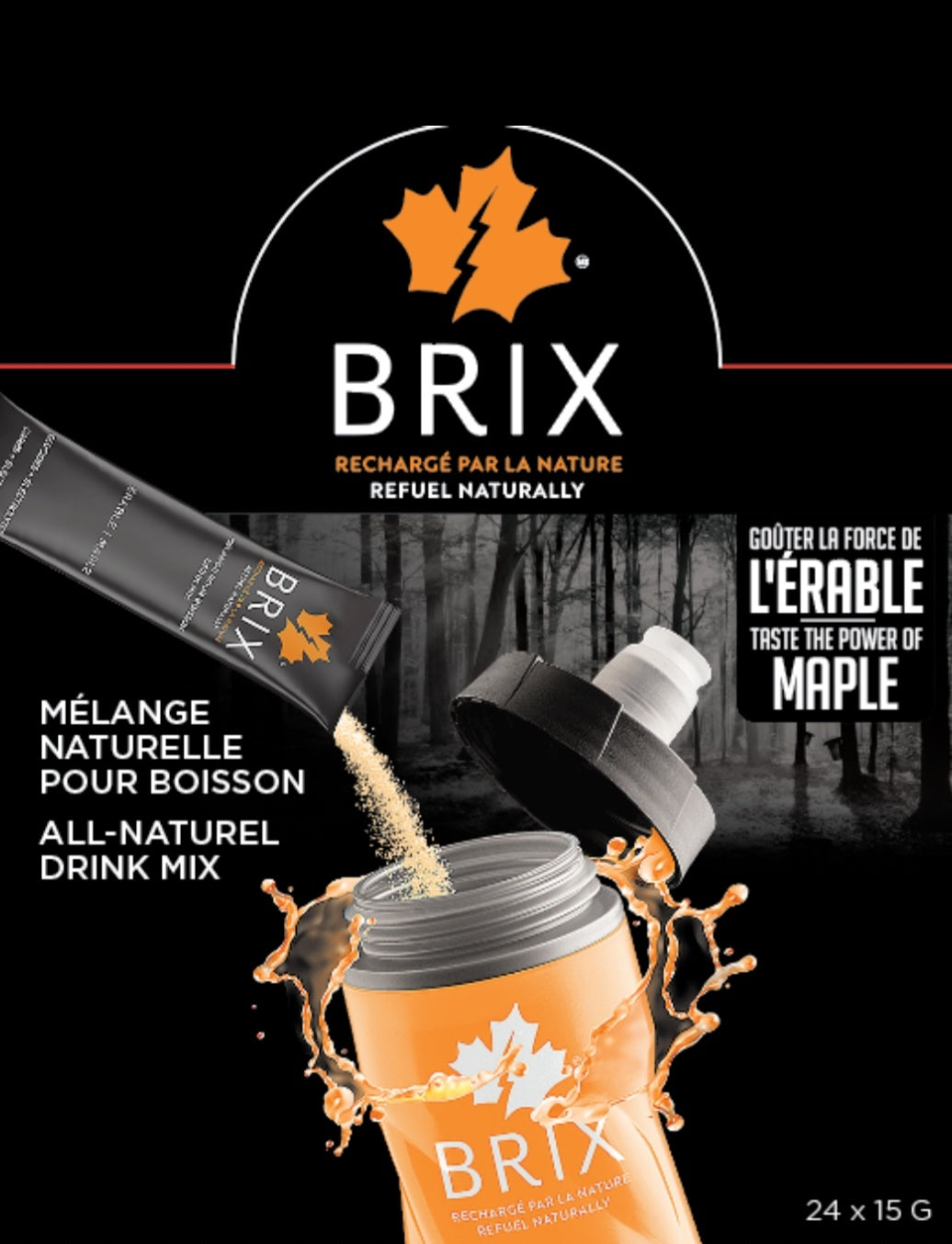 BRIX | Électrolytes | Érable – Brix Rechargé par la Nature